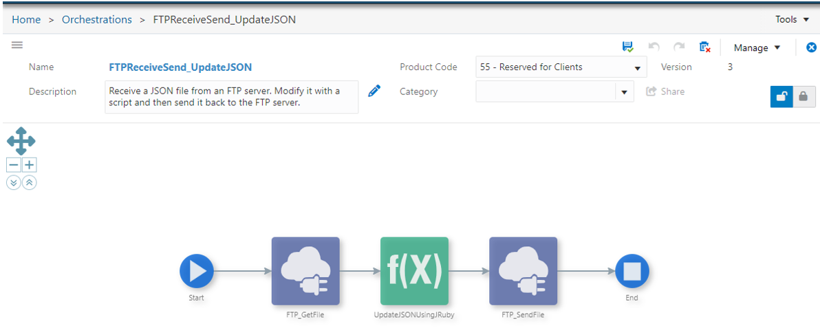 Creating an Orchestration to Retrieve, Update, and Send a File to an ...