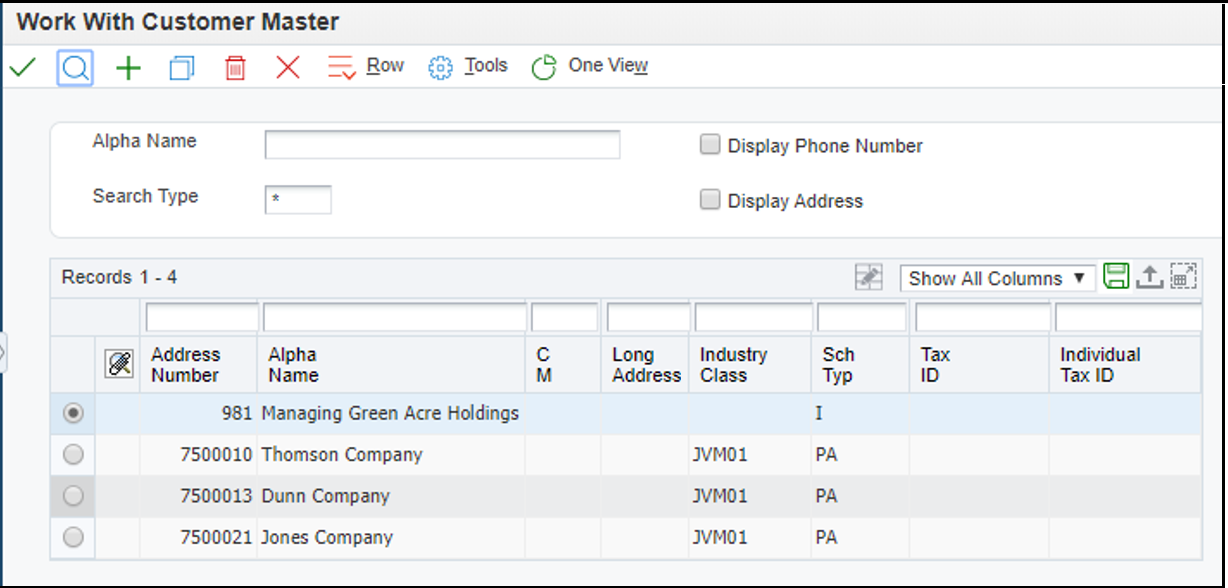 Setting Up Address Book Records for a Joint Venture