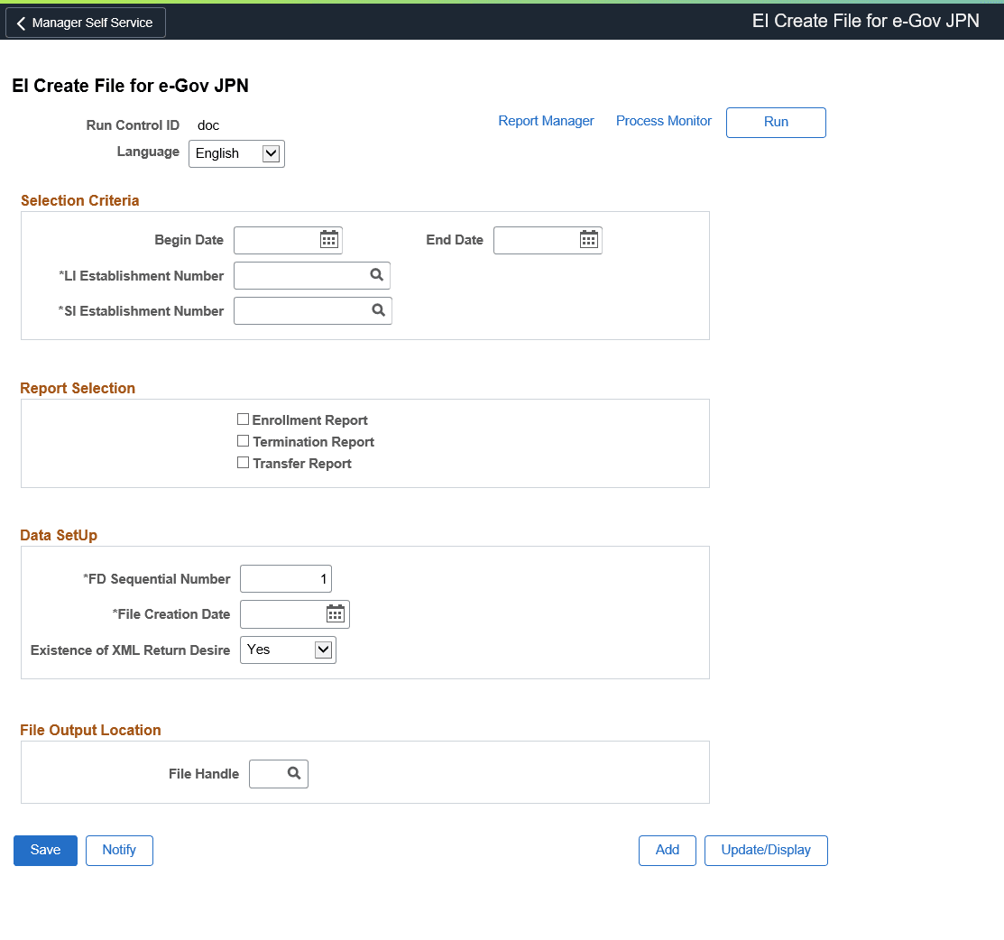 Generating e-Gov Reports for Labor Insurance