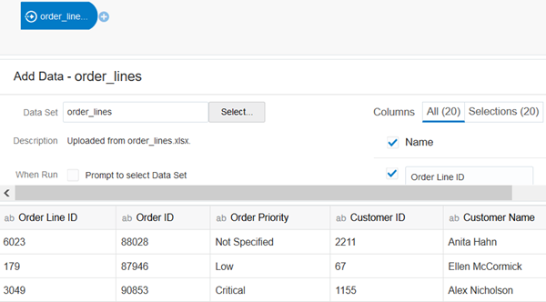 Create Data Flows in Oracle Analytics Cloud