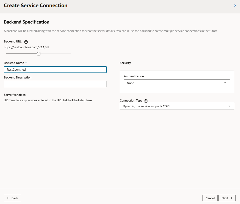 Create a Service Connection from a REST Endpoint