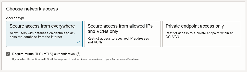 About Network Access Options