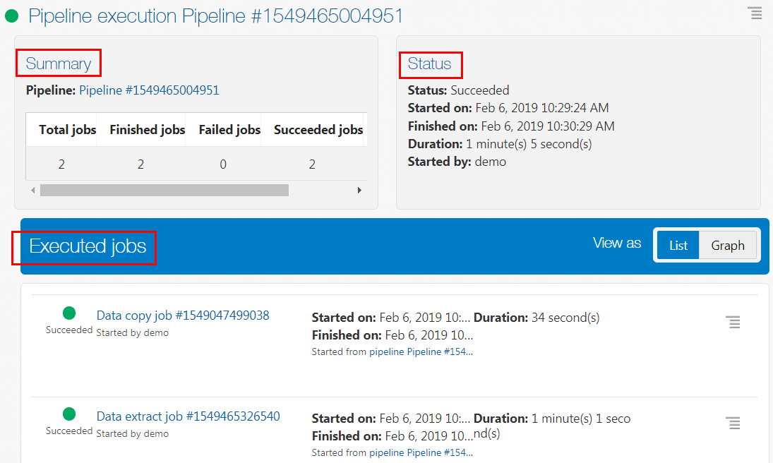 Create and Run Oracle Big Data Manager Analytic Pipelines