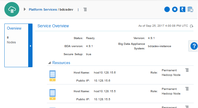 Creating an Oracle Big Data Cloud Service Instance and Cluster