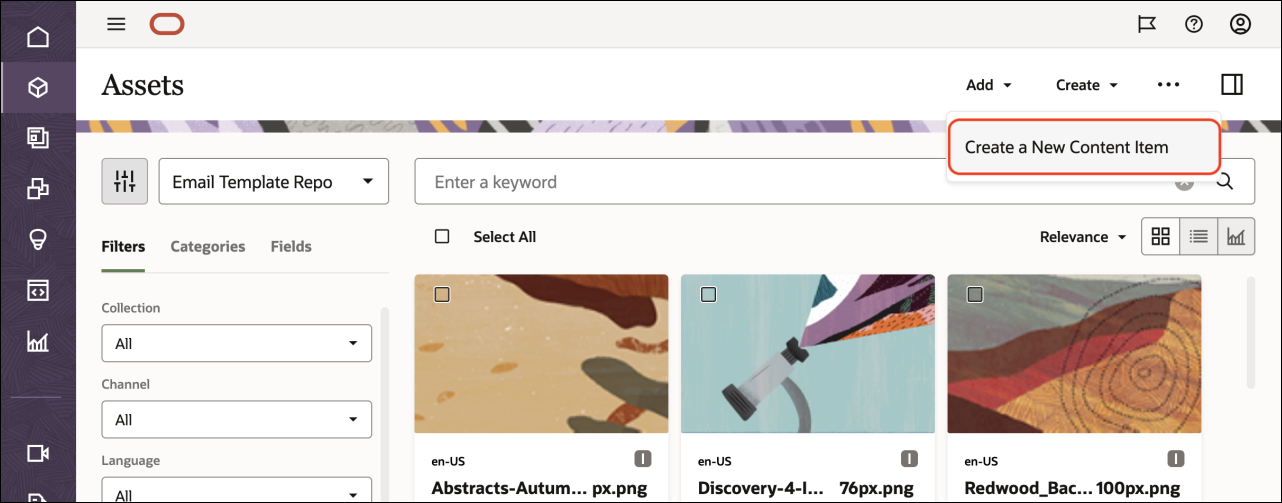 Email Builder App for Oracle Content Management