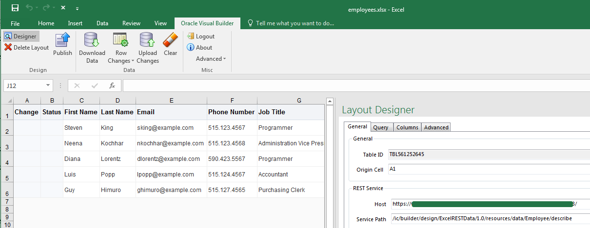 Change the REST Service Endpoint Connected to by Your Excel Workbook