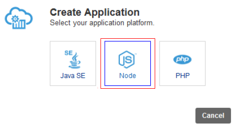 Creating an Application in Oracle Application Container Cloud