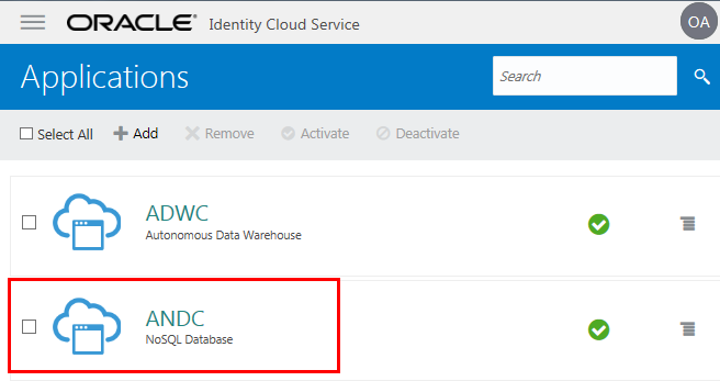 Create a Table in Oracle NoSQL Database Cloud Service