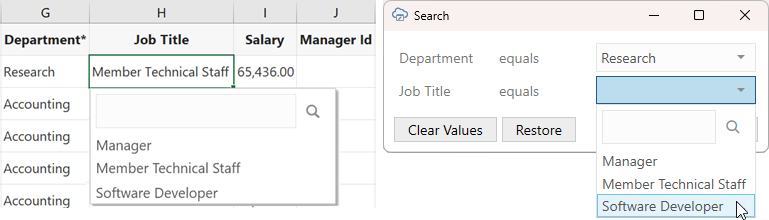 Configure a Filter for a List of Values