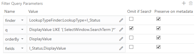 Configure a Filter for a List of Values
