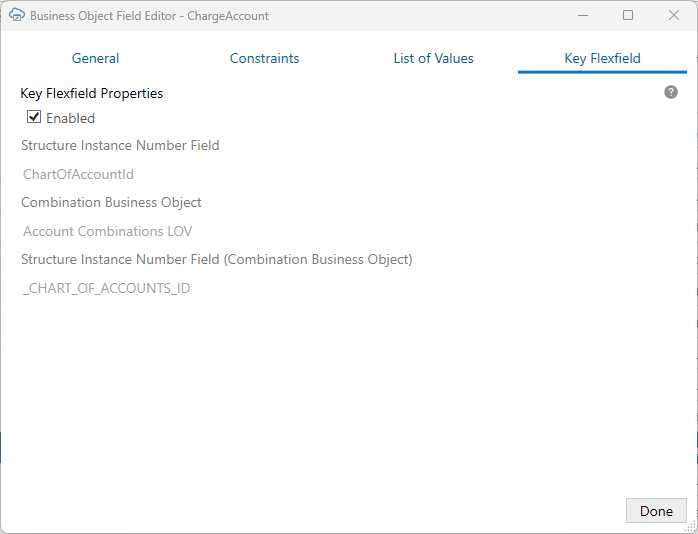 Key Flexfield Support