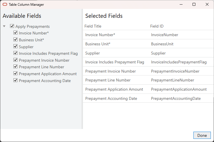 Add Custom Action Fields to an Action Table Layout