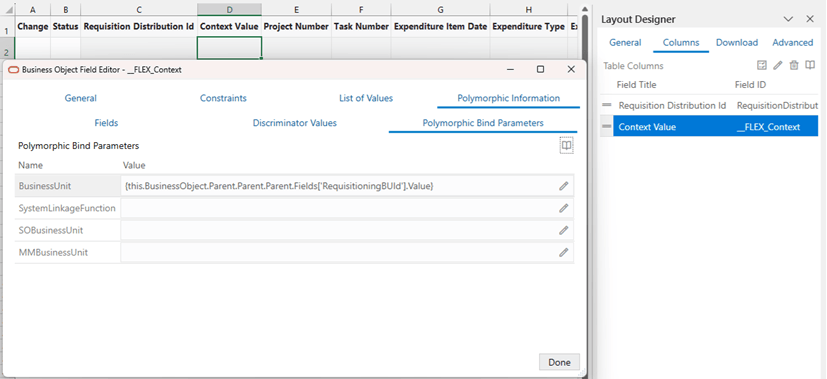 List of Values for Descriptive Flexfields