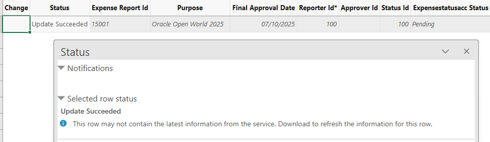 Treat Row as Stale After Upload