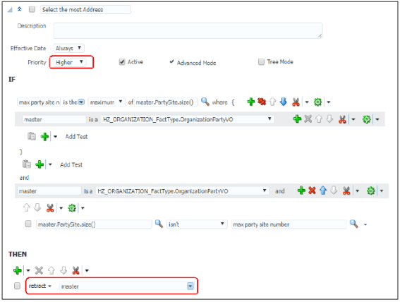 Define Set Master Record Rules