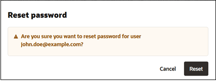 Resetting User Password