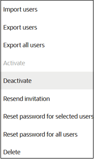 Resetting User Password