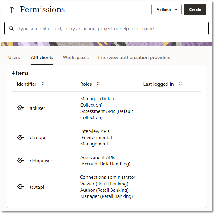 Permissions Page