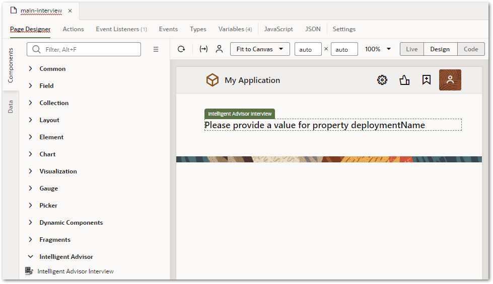 Extend a Visual Builder Application with Intelligent Advisor Interviews