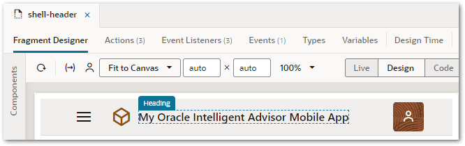 Example: Change the Mobile Application Header Text