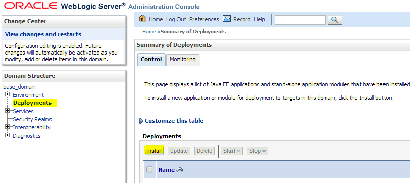 Deploy the Web Service Connector Example On WebLogic Server