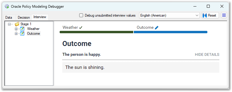 Walkthrough of Policy Modeling