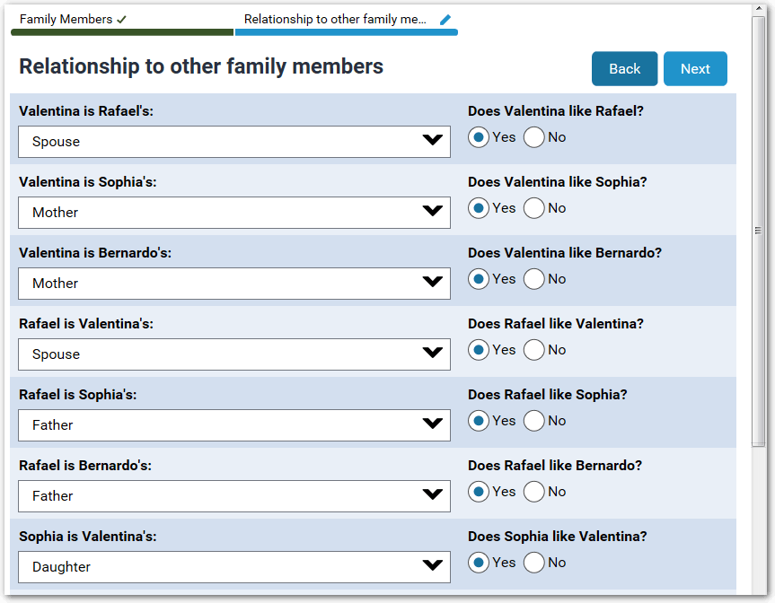 Example: Collect Information About Combinations of Entities