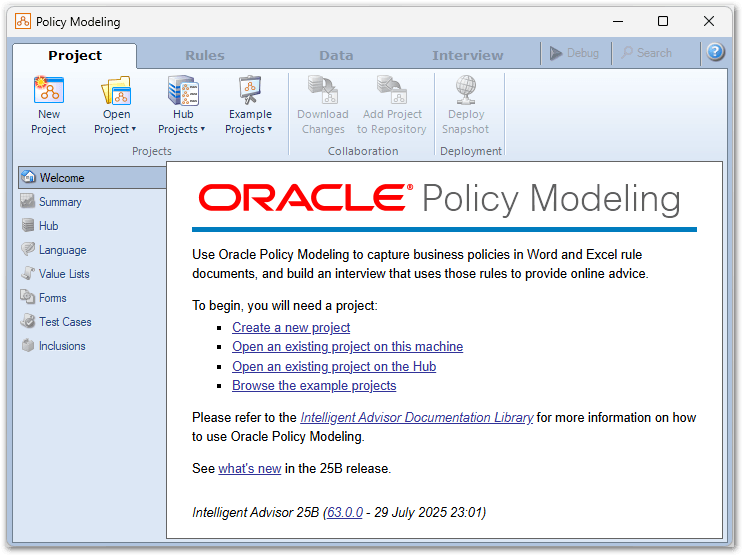 Walkthrough of Policy Modeling