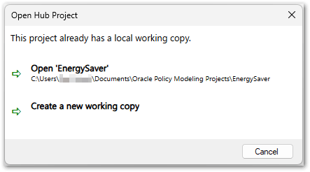 Get a Working Copy of a Project From a Repository