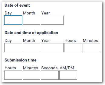 Multi-Input Date and Time Text Boxes