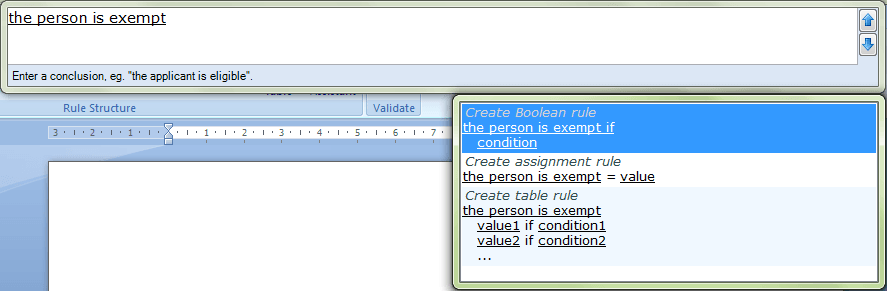 Example: Use the Rule Assistant to Create a Rule Using the ANY Connector