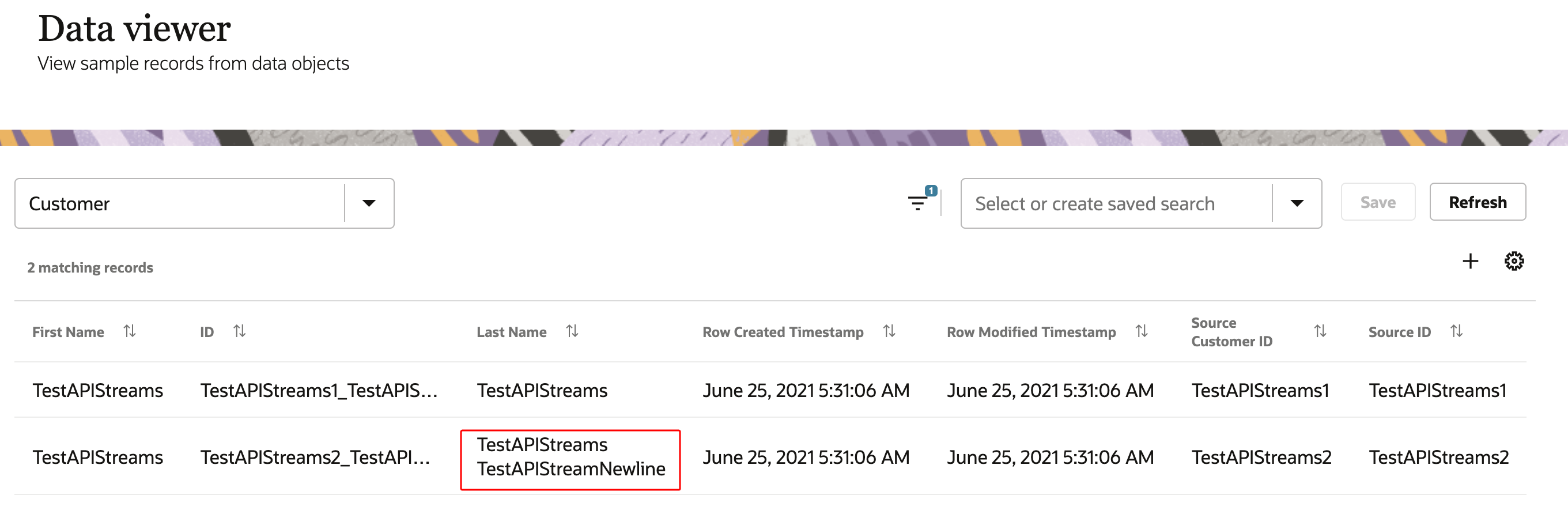 Ingesting data using the Near real time ingestion API