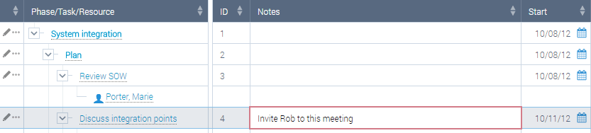 NetSuite Applications Suite - Direct Inline Editing in Outline, Gantt ...