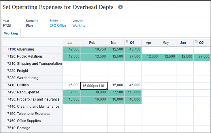 Adjusting Forecasts in Planning