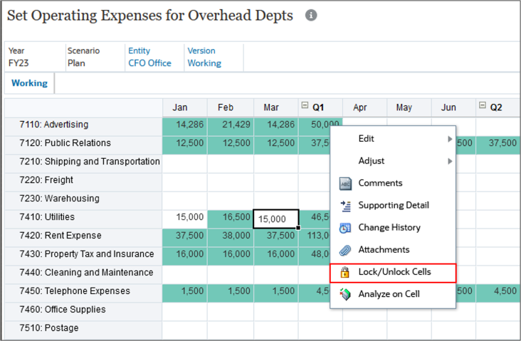 Adjusting Forecasts in Planning