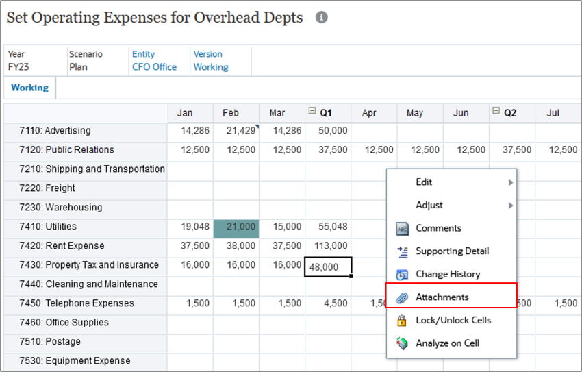 Adjusting Forecasts in Planning