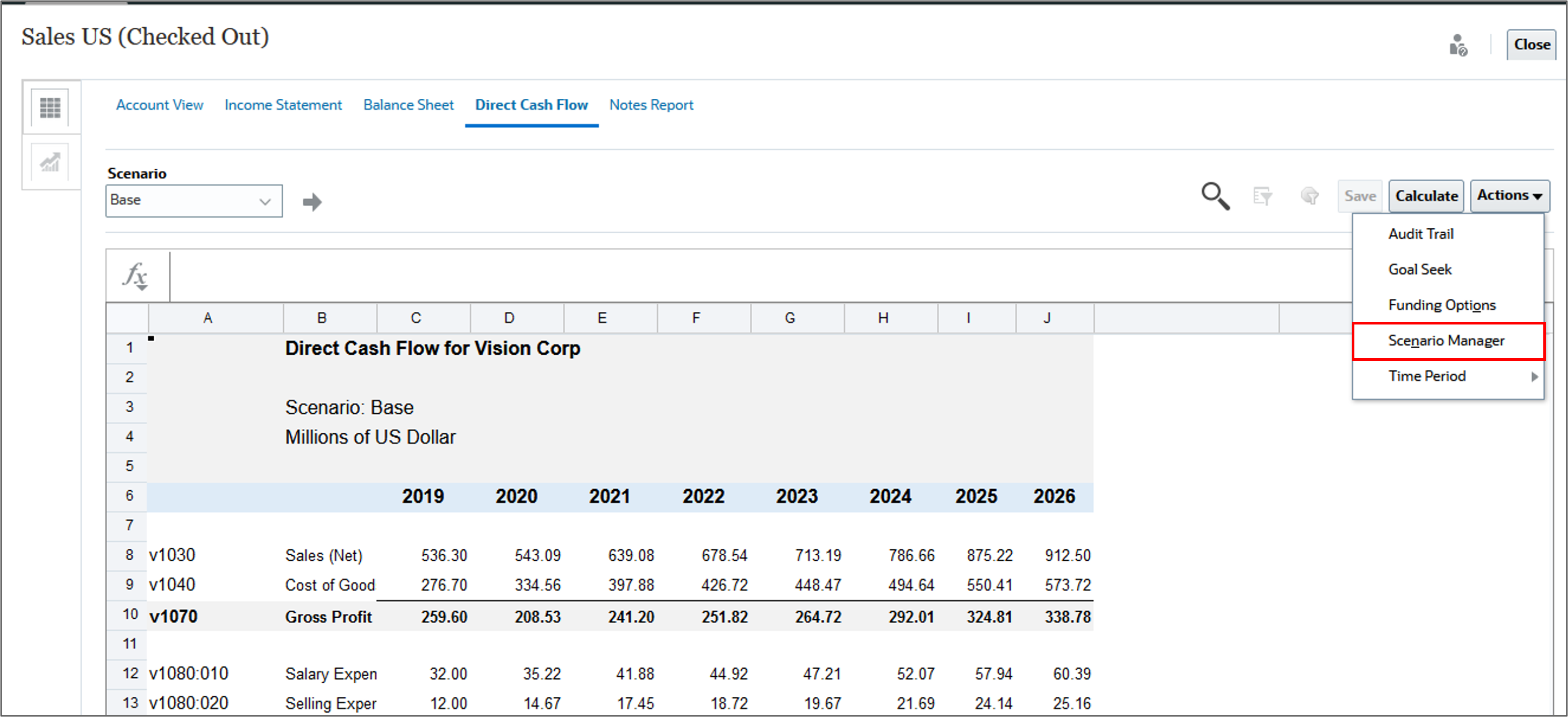 Creating scenarios with Strategic Modeling