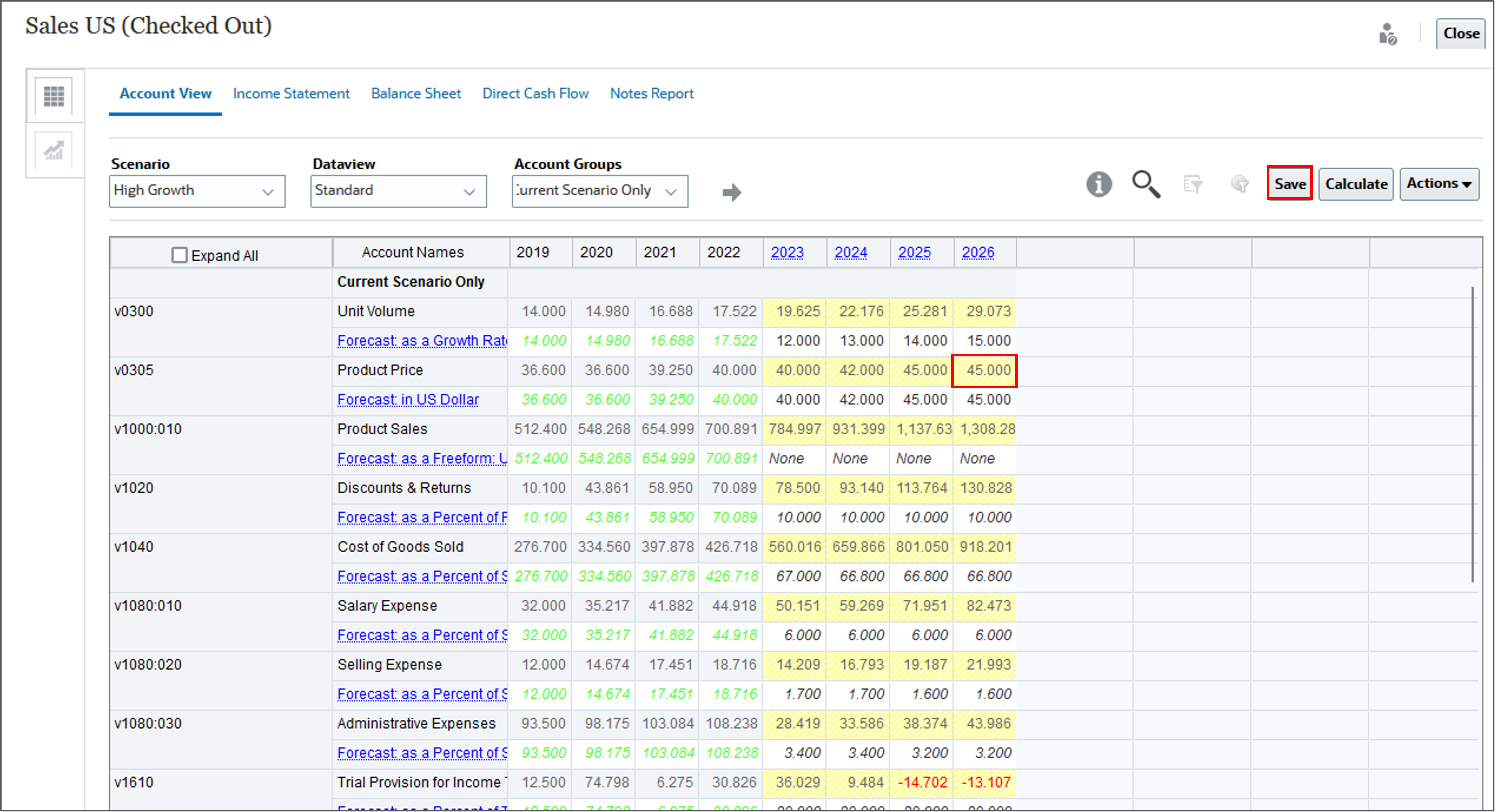 Creating scenarios with Strategic Modeling