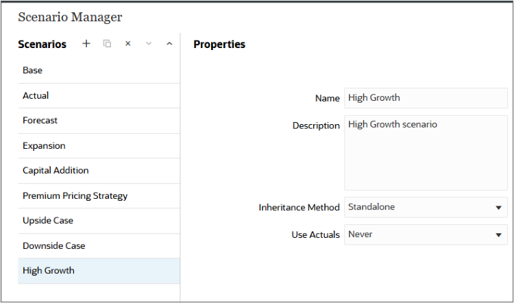Creating scenarios with Strategic Modeling