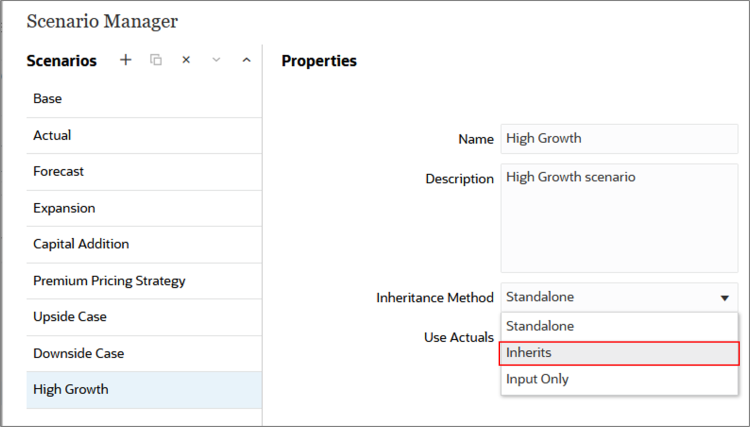 Creating scenarios with Strategic Modeling