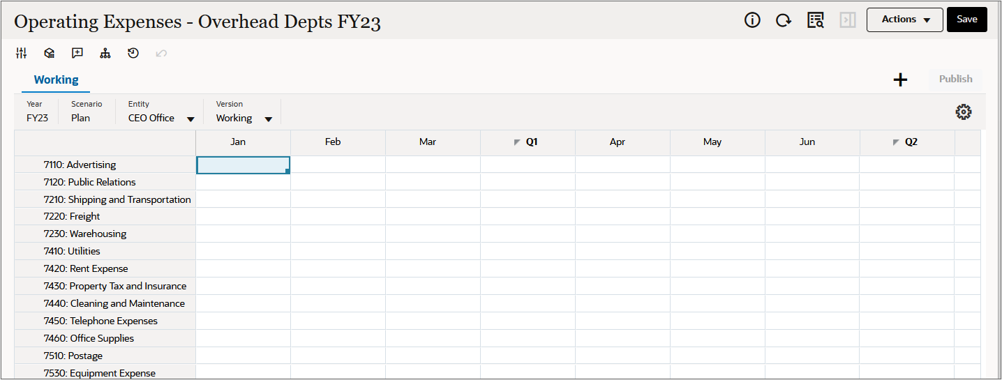 Loading Data in Planning