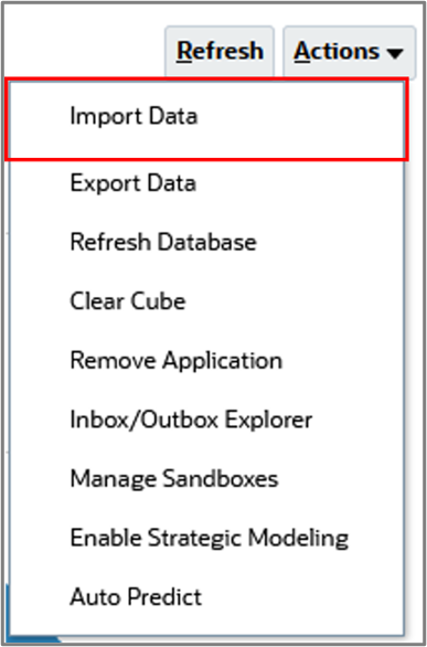 Loading Data in Planning