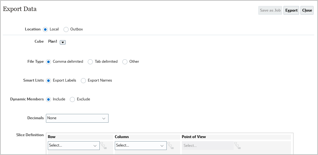 Loading Data in Planning