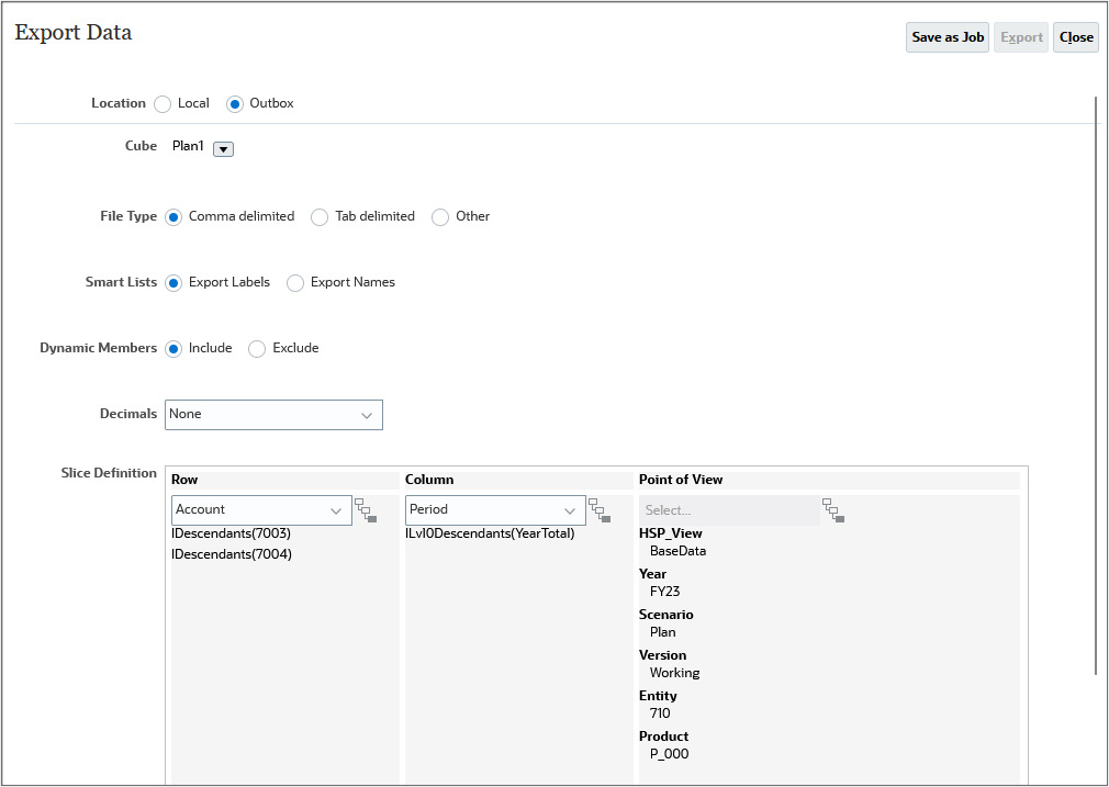 Loading Data in Planning