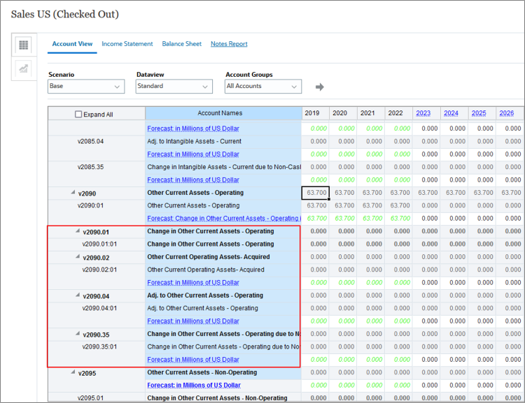 Managing subaccounts with Strategic Modeling
