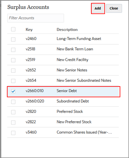 Setting up funding options in Strategic Modeling