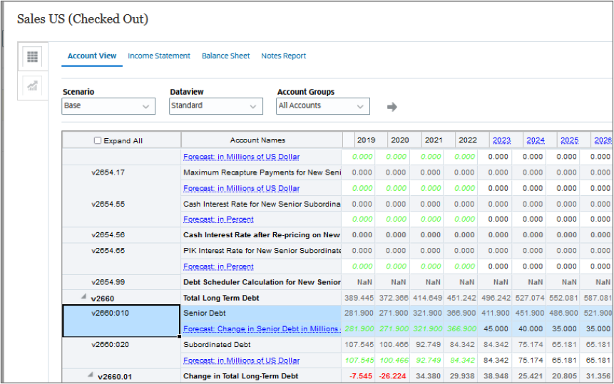 Setting up funding options in Strategic Modeling