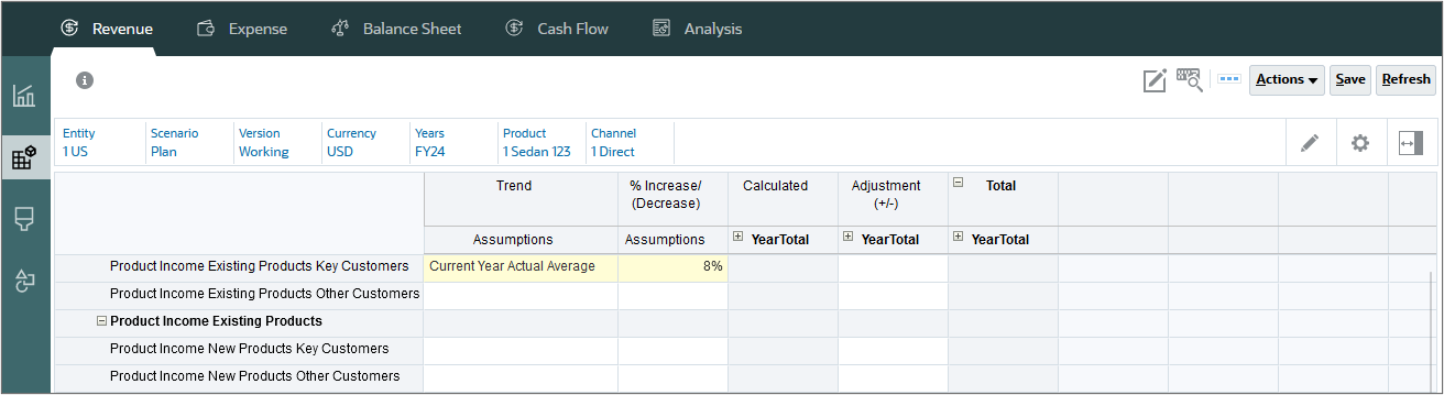 Calculating Actuals and Preparing Plans and Forecasts in Financials