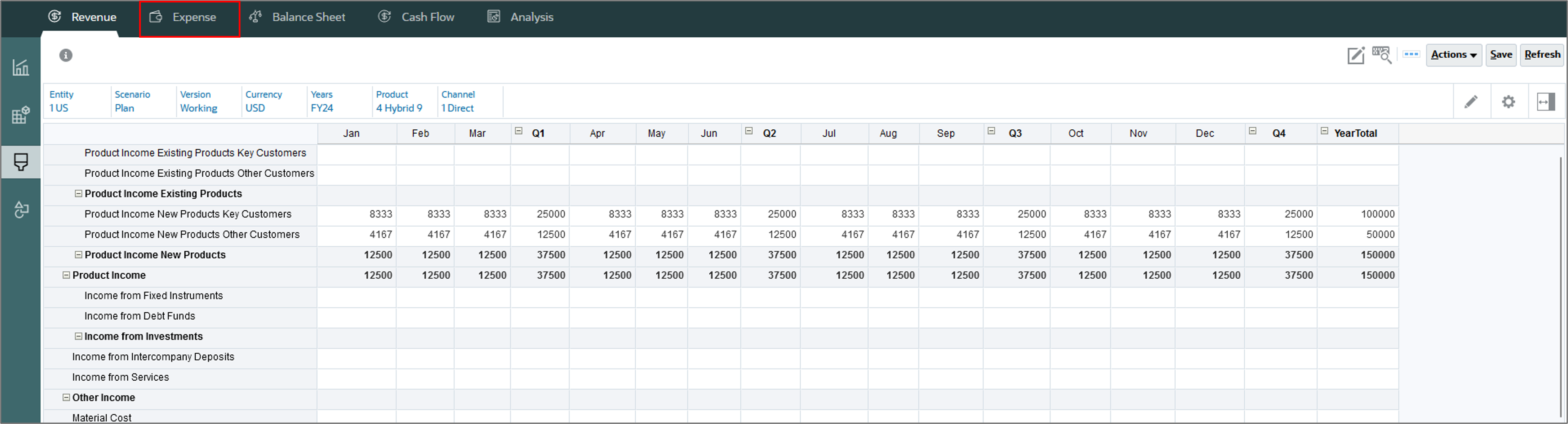 Calculating Actuals and Preparing Plans and Forecasts in Financials