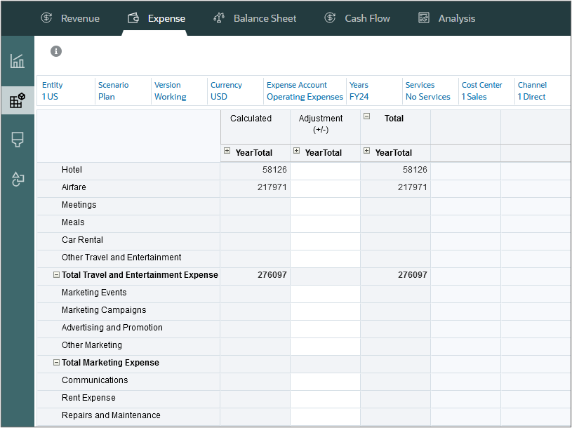 Calculating Actuals and Preparing Plans and Forecasts in Financials